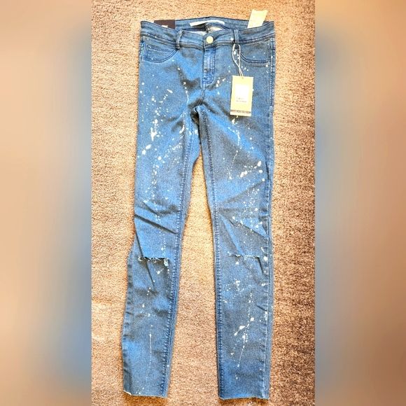 Zara | Jeans | Zara Paint Splatter Skinny Jean | Poshmark